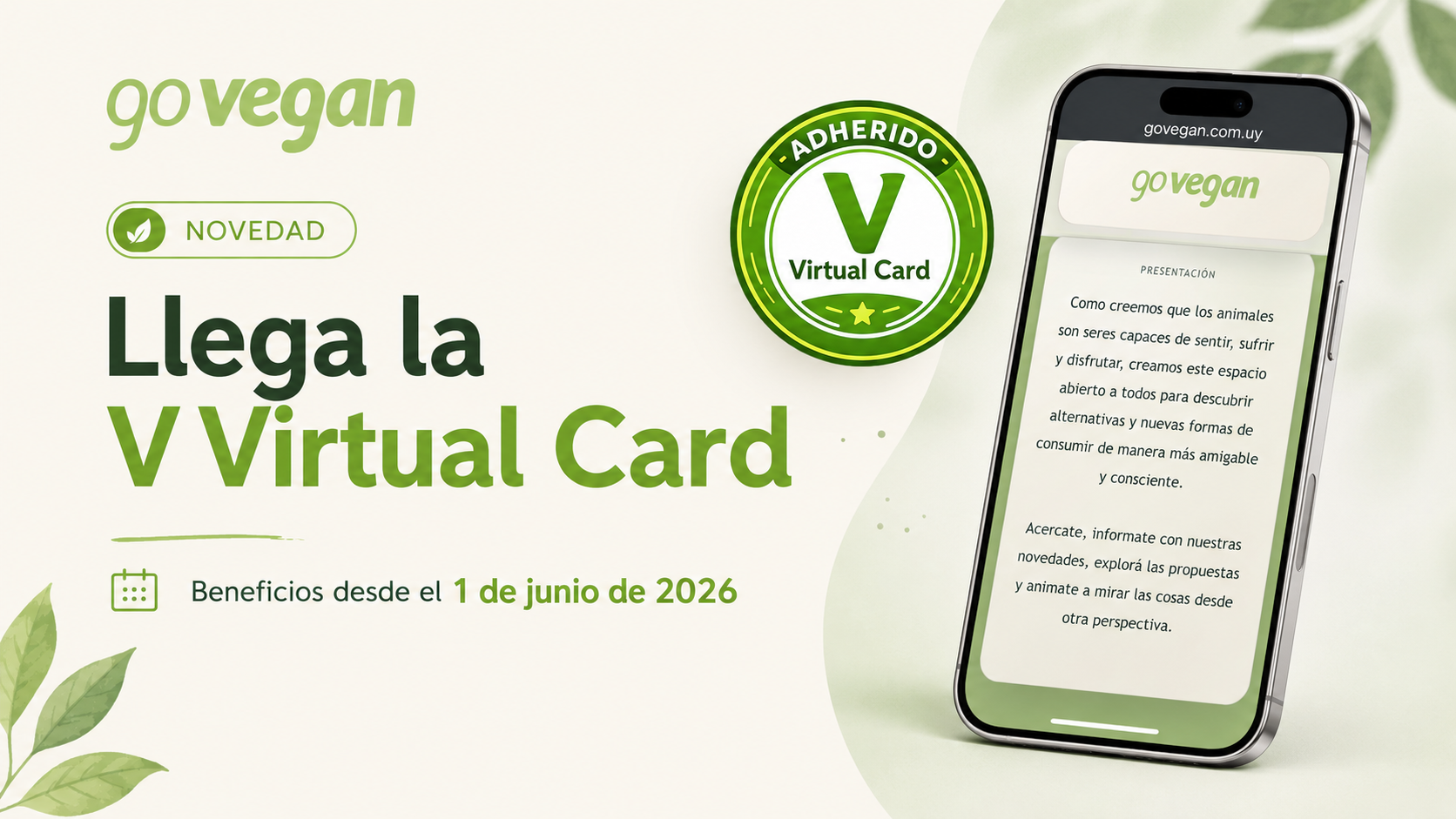 ATENCION: Beneficios en el circuito vegano | Go Vegan